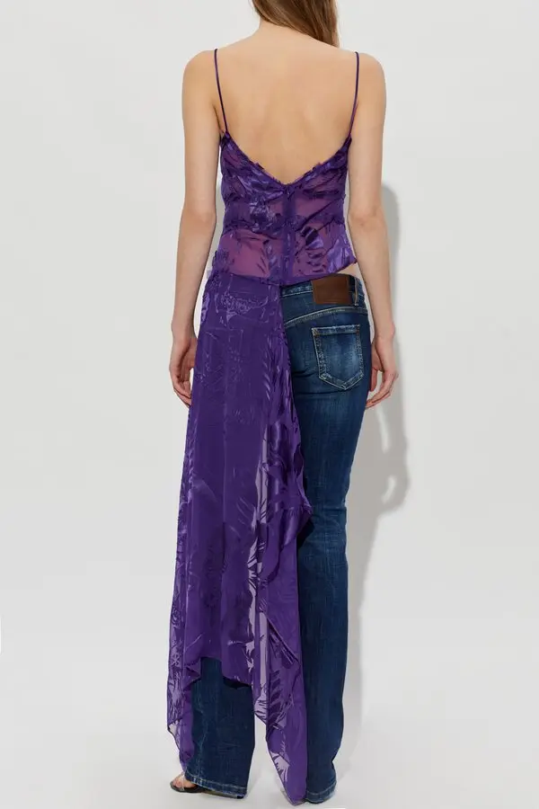 Dsquared2 Transparent Dress With Decorative Pattern