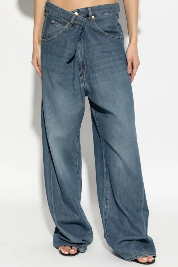 DARKPARK Ines Wide Leg Jeans - Navy Blue