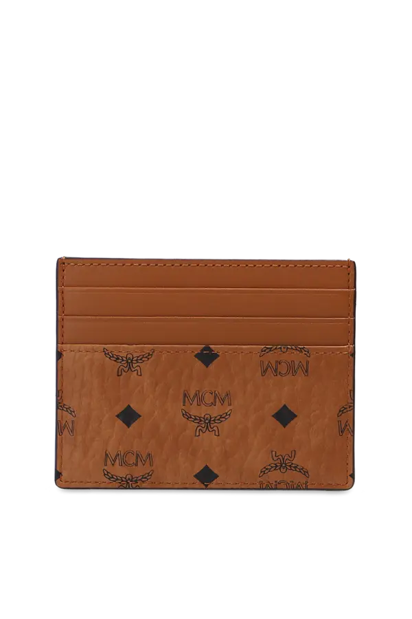 Mcm Card Case With Clip - Brown