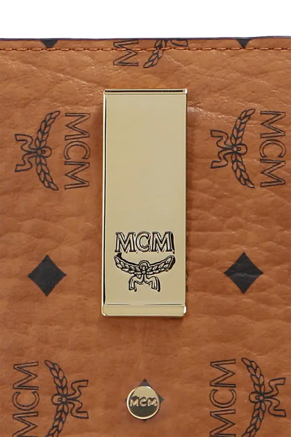 Mcm Card Case With Clip - Brown