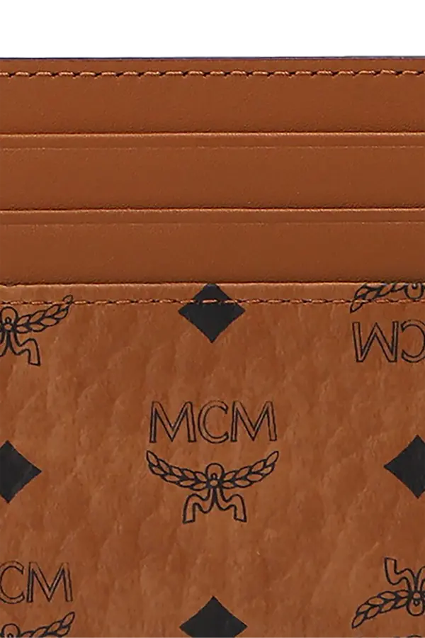 Mcm Card Case With Clip - Brown