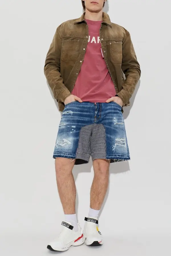 Dsquared2 Vintage Effect Denim Shirt - Brown