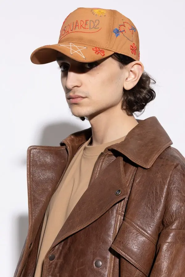 Dsquared2 Embroidered Baseball Cap - Brown