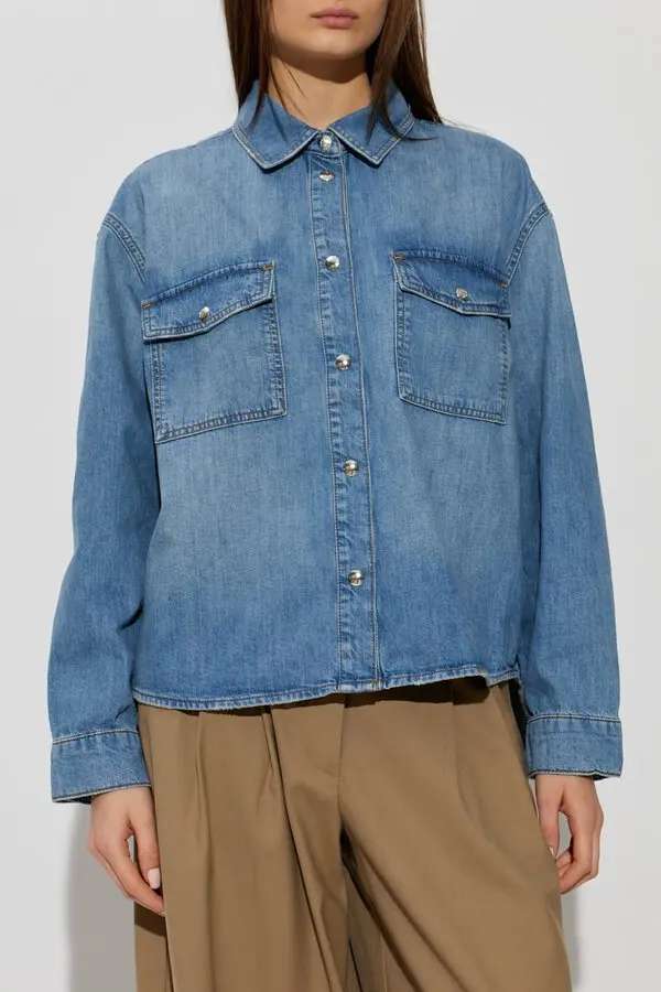 ANINE BING Paxton Denim Shirt - Blue