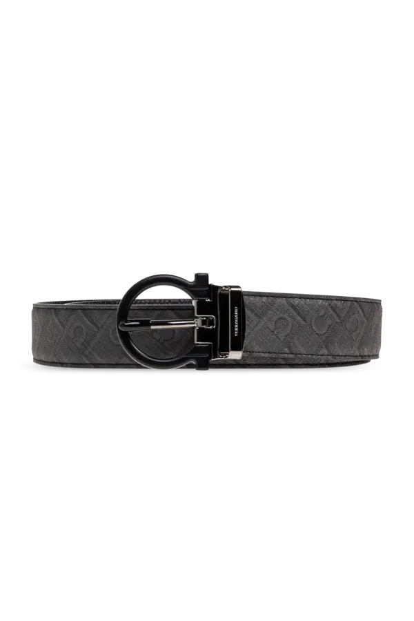 FERRAGAMO Leather Belt - Grey