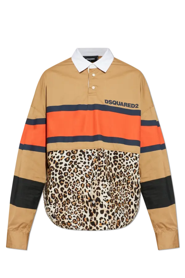 Dsquared2 Polo Made From Combined Materials