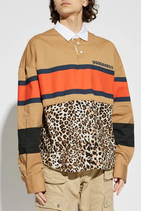 Dsquared2 Polo Made From Combined Materials