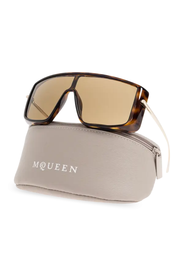 Alexander McQueen Rectangular Sunglasses - Brown