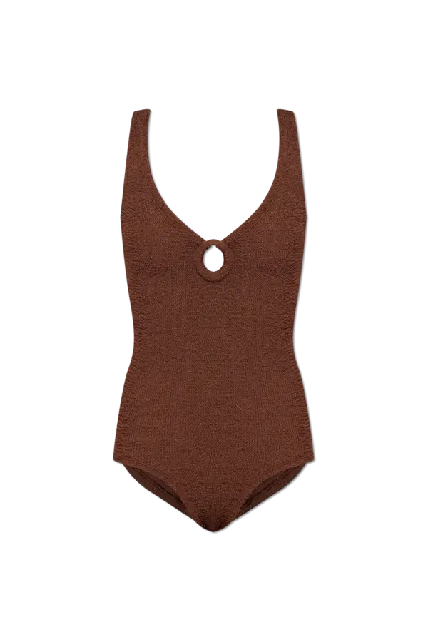 Hunza G One-piece Swimsuit - Brown