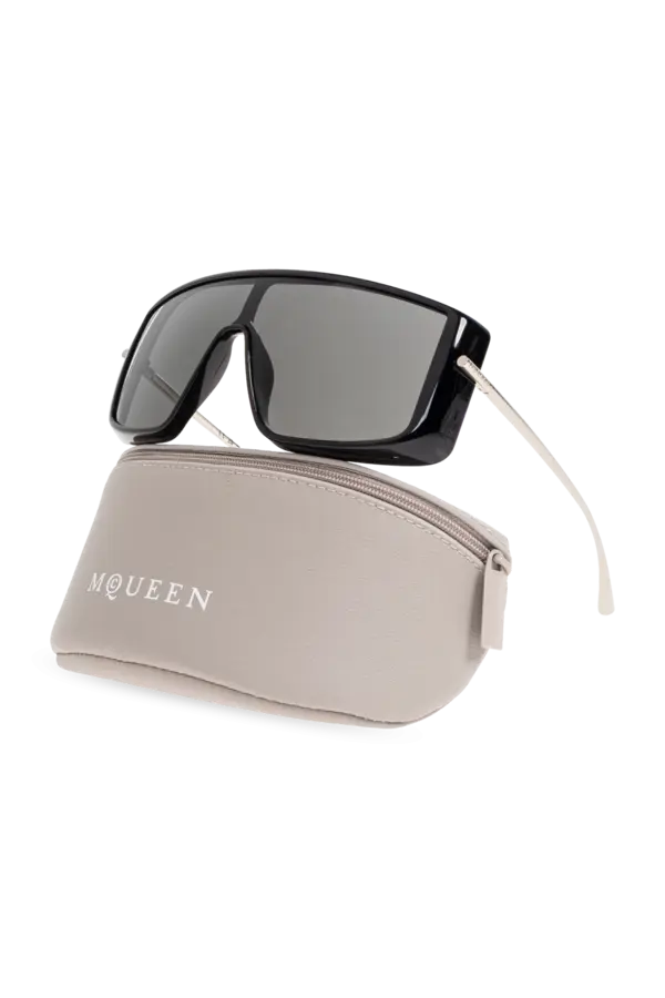 Alexander McQueen Oversized Mask Sunglasses - Black