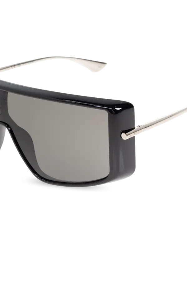 Alexander McQueen Oversized Mask Sunglasses - Black