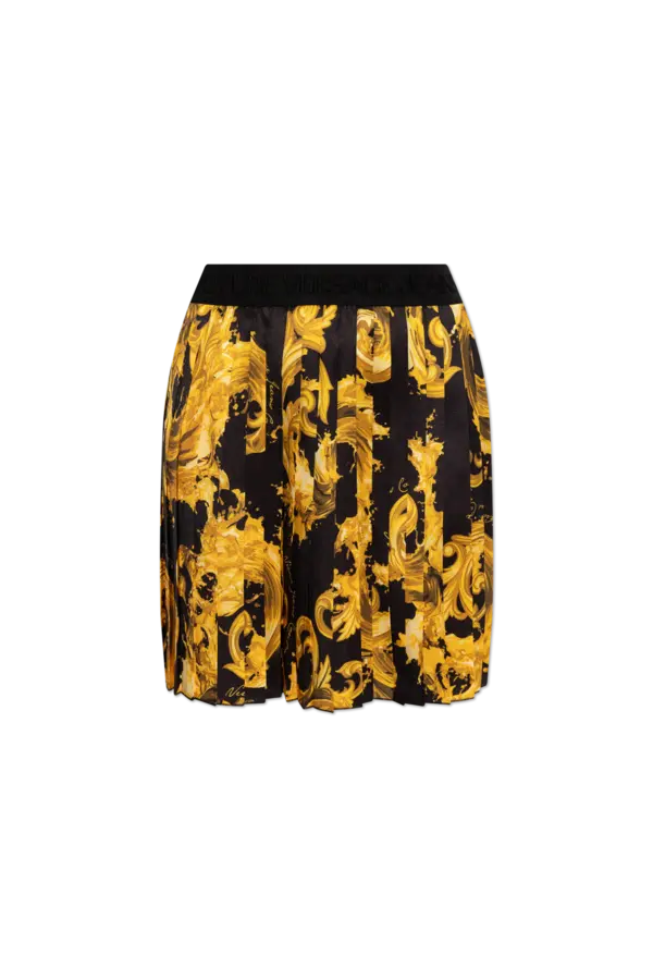 Versace Pleated Skirt With 'barocco' Pattern