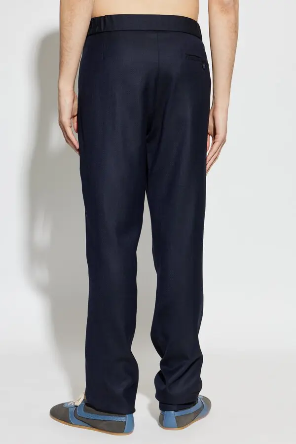 Giorgio Armani Herringbone Pattern Tailored Trousers