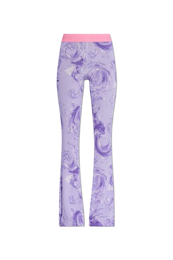 Versace Flared-leg Trousers - Purple