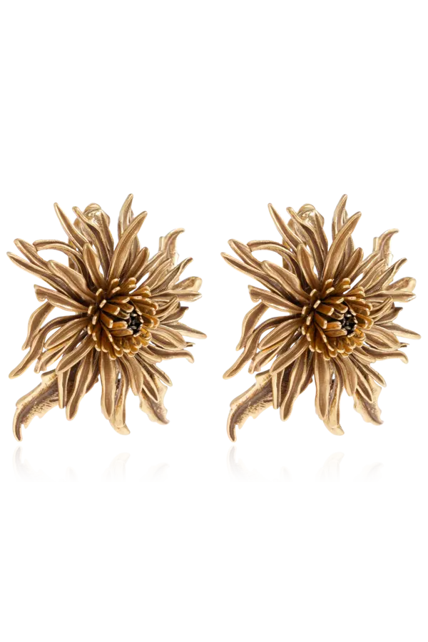 Cult Gaia Octavia Flower Clip-on Earrings - Gold