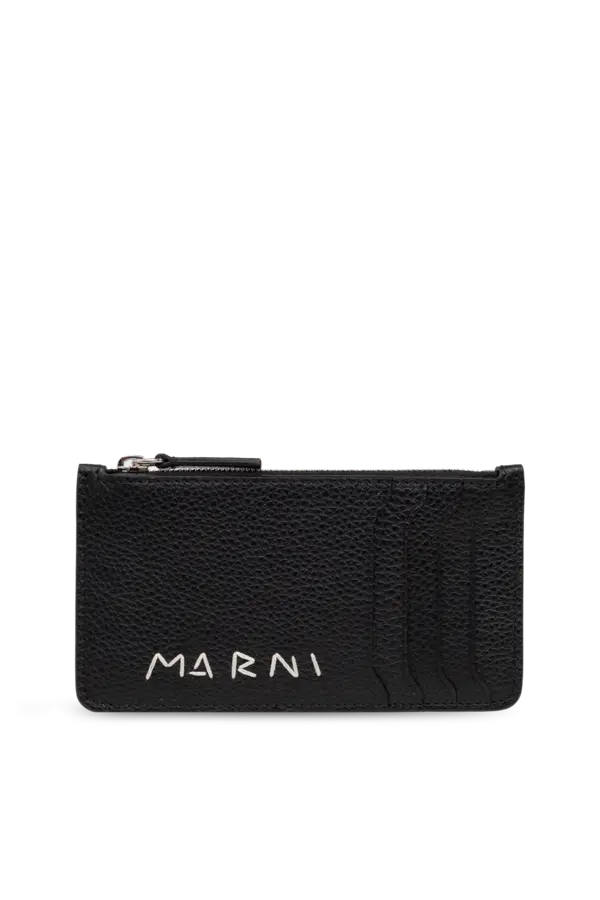 Marni Leather Card Holder - Black