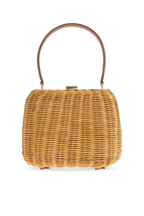 SELF-PORTRAIT Braided Top Handle Bag - Brown