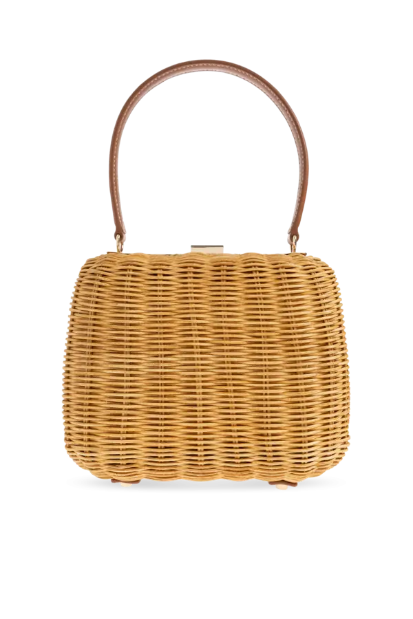 Self-Portrait Braided Top Handle Bag In Brown - 30% Off | Editorialist