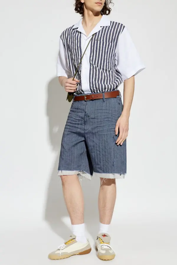 Dsquared2 Vintage-effect Shorts - Navy Blue