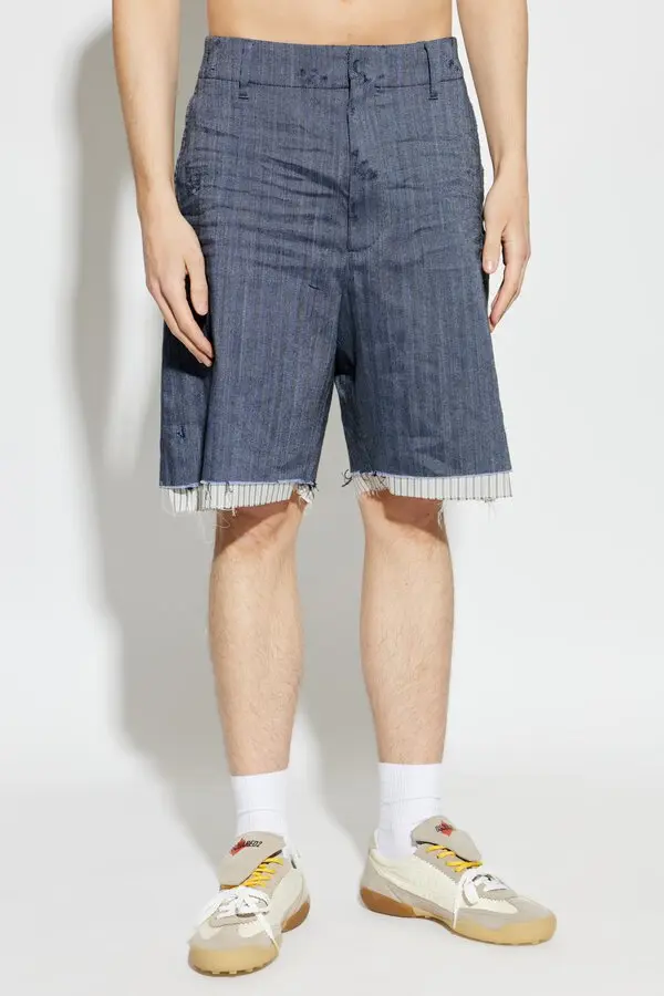 Dsquared2 Vintage-effect Shorts - Navy Blue