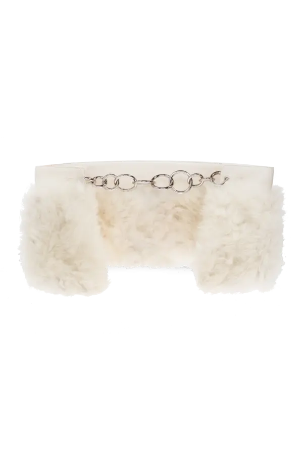 JIL SANDER Leather Collar - Cream