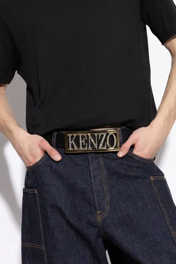 Kenzo Leather Belt With Logo