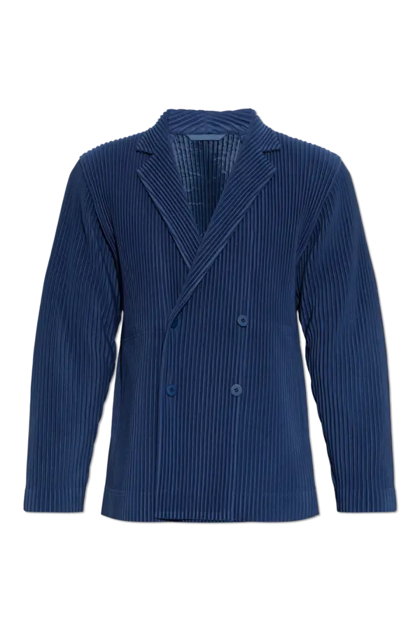 Issey Miyake Pleated Blazer - Navy Blue