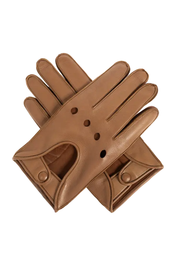 Giorgio Armani Leather Gloves - Brown