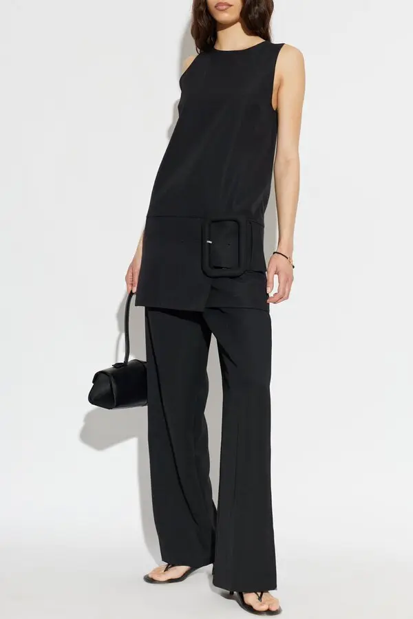 AMI Paris Wool Mini Dress With Belt