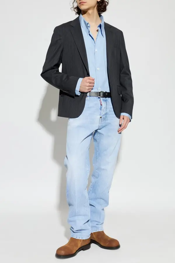 Dsquared2 Blazer With Double Vent - Grey