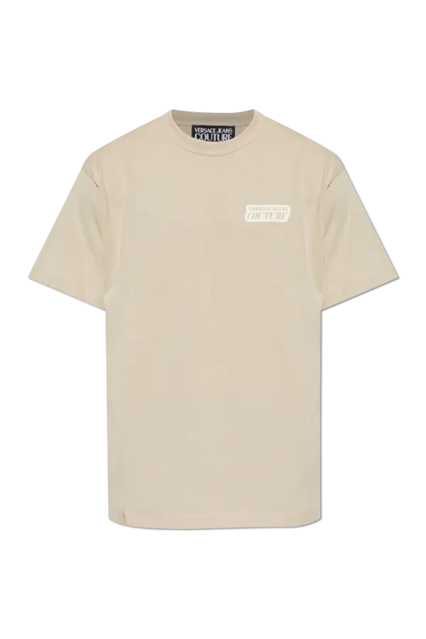 Versace T-shirt With Logo - Beige