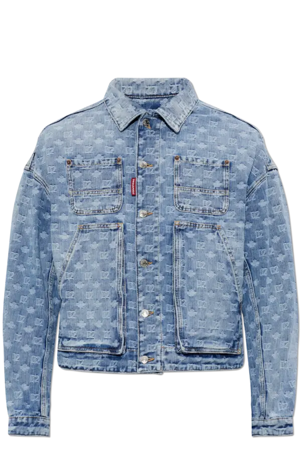 Dsquared2 Monogram Denim Trucker Jacket - Blue