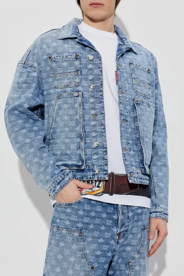 Dsquared2 Monogram Denim Trucker Jacket