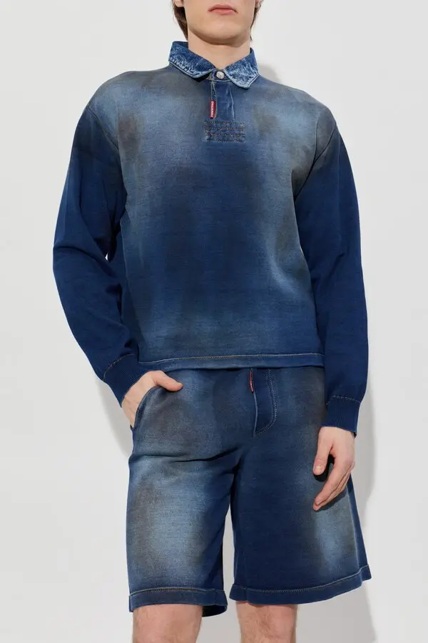 Dsquared2 Denim Polo - Navy Blue