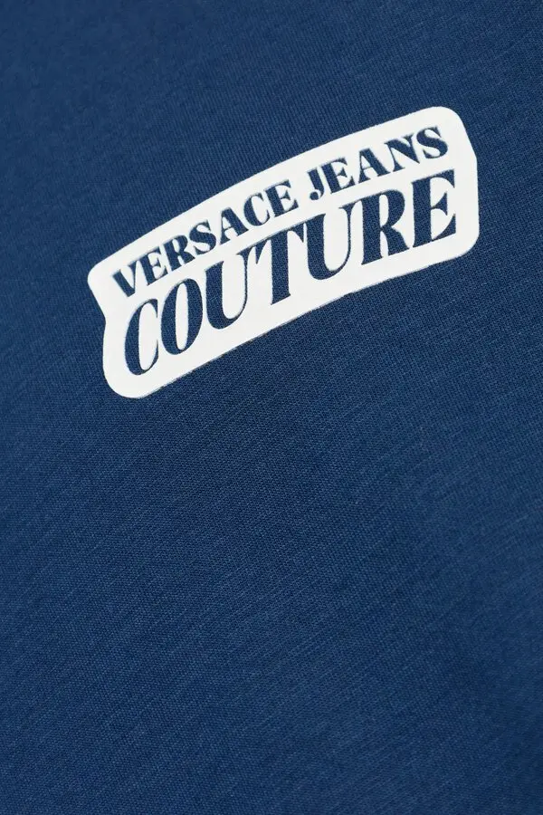 Versace T-shirt With Logo - Navy Blue