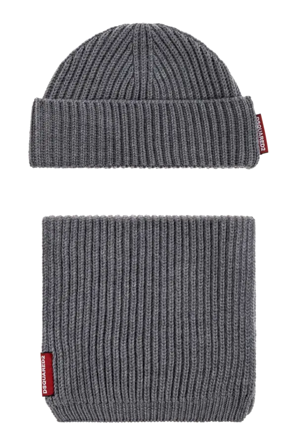 Dsquared2 Hat And Scarf Set - Grey