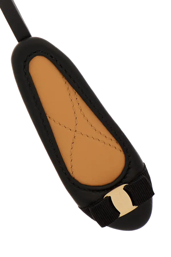 FERRAGAMO Ballerina Bag Charm - Black