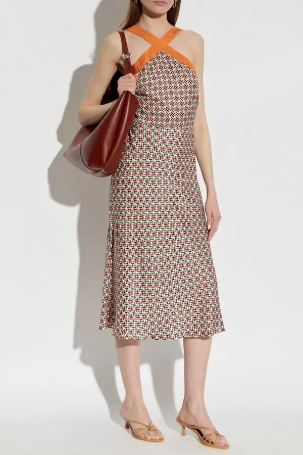 Paul Smith Patterned Off-shoulder Midi Dress - Multicolour