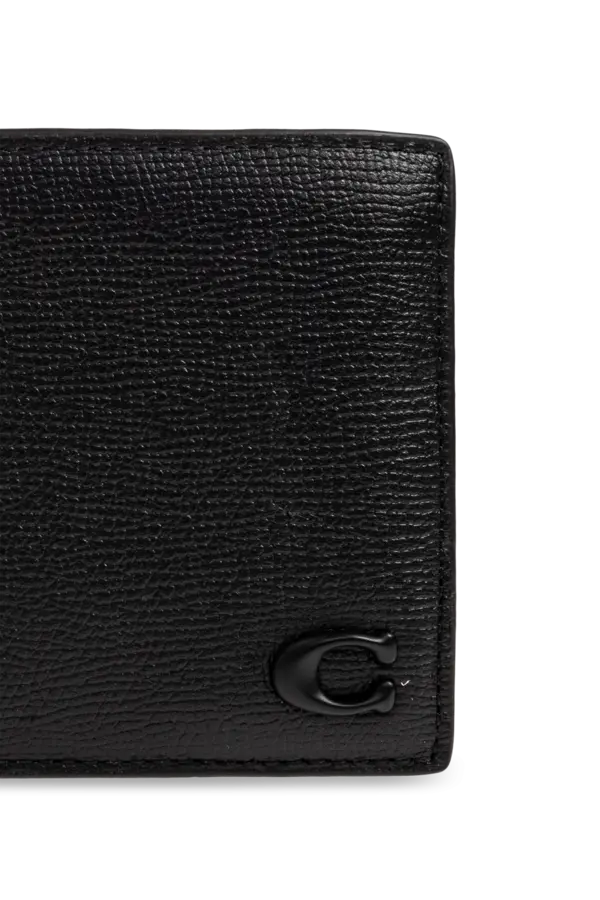 COACH Folded Wallet With Monogram - Black