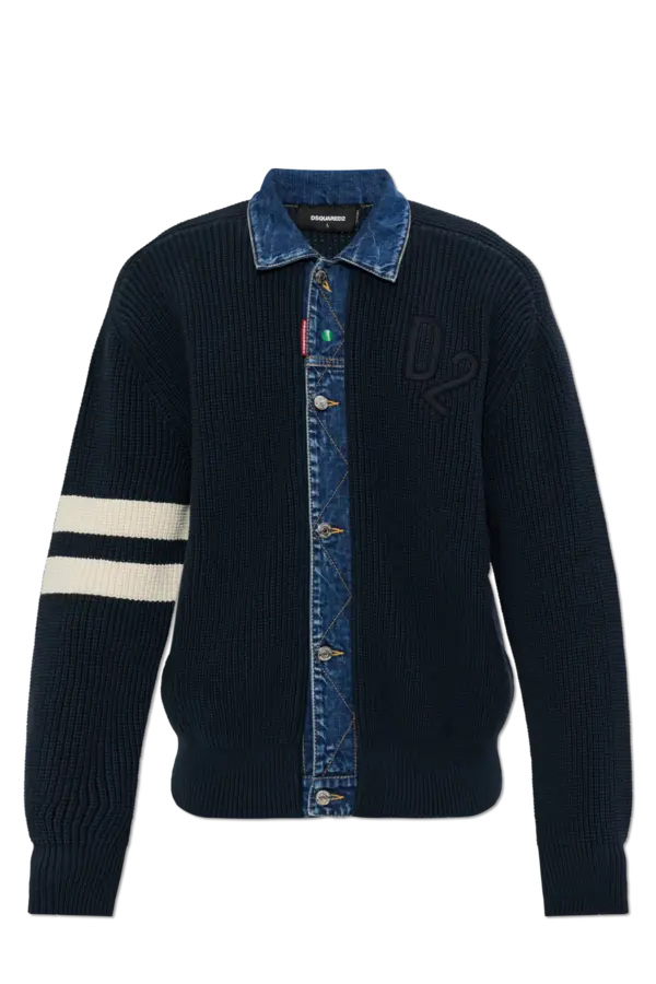 Dsquared2 Logo Cardigan - Navy Blue