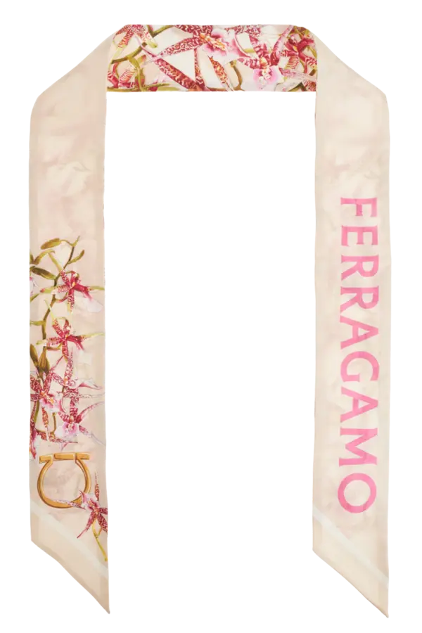 FERRAGAMO Silk Scarf - Cream