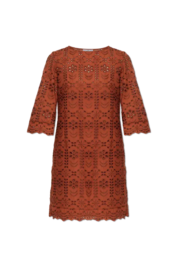 Paul Smith Lace A-line Mini Dress - Brown