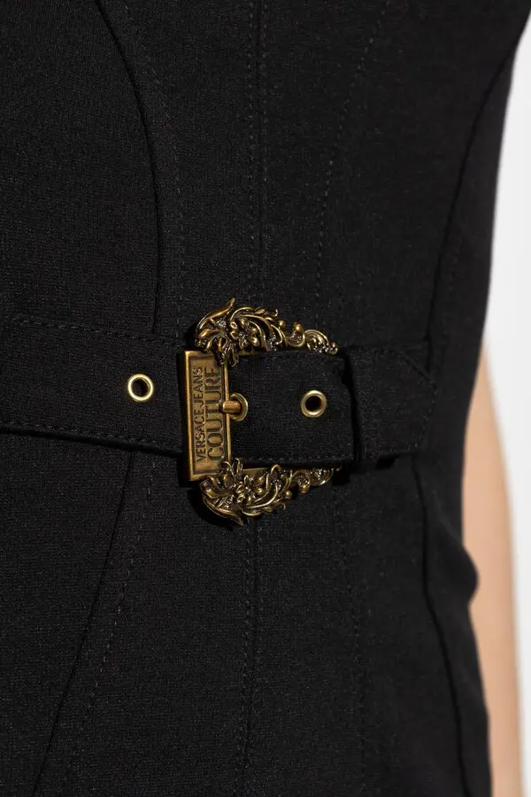 Versace Pencil Dress With Baroque Buckle