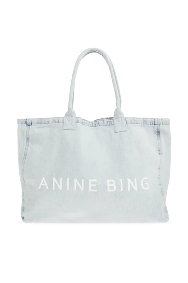 ANINE BING Denim Shopper Bag - Light Blue