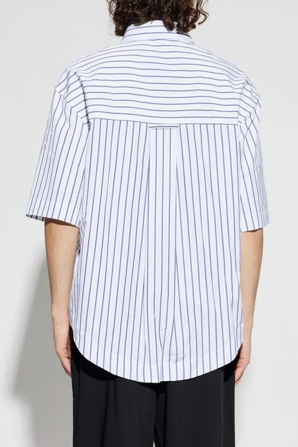 AMI Paris Shirt With Stripe Pattern - White