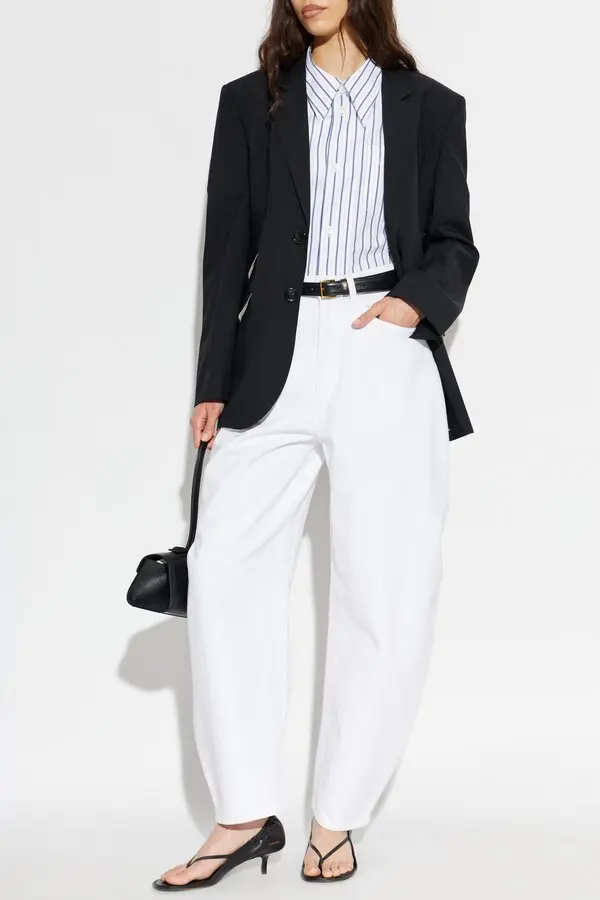 Ami Wool Blazer With Single Vent - Black