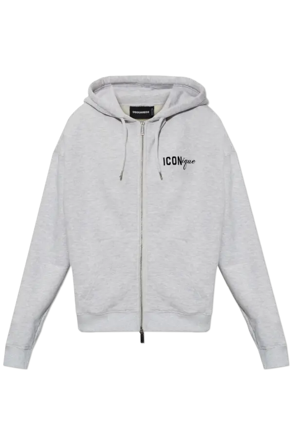Dsquared2 Hooded Zip-up Sweatshirt - Grey
