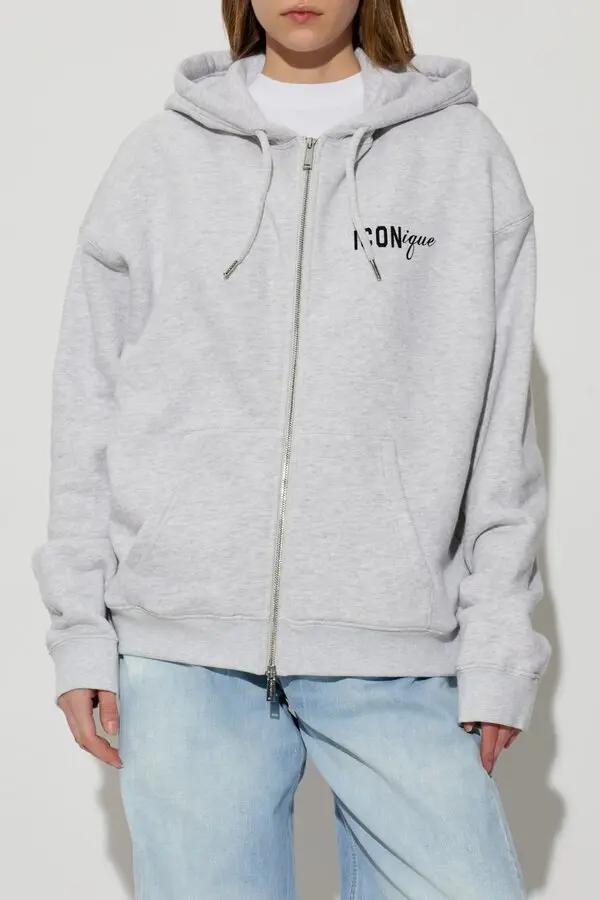 Dsquared2 Hooded Zip-up Sweatshirt - Grey