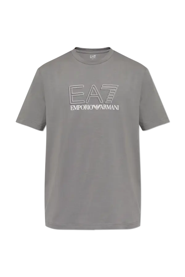EA7 T-shirt With Printed Logo - Grey