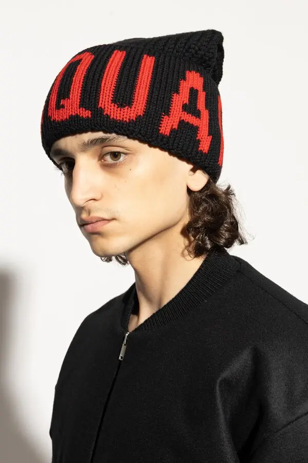 Dsquared2 Wool Beanie With Logo